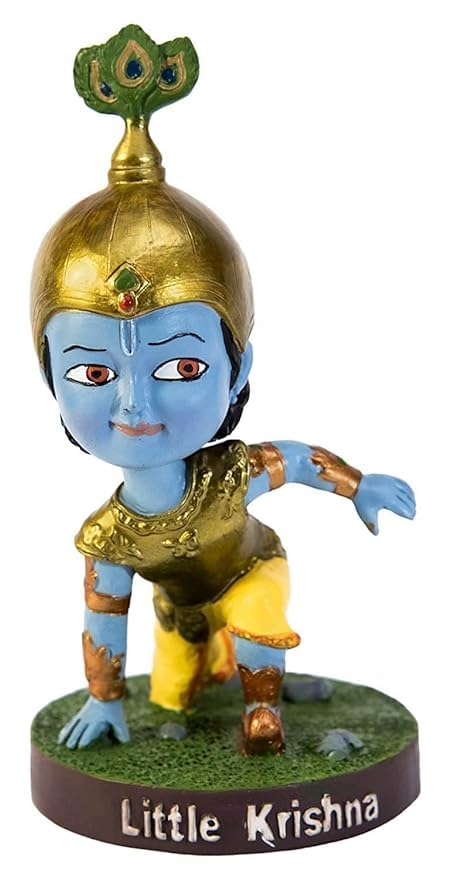 Little Krishna Bobblehead | Lord Krishna Miniature | Handmade : Amazon ...