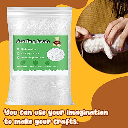 Snapklik.com : White Stuffing Beads, Elastic Transparent Fill, Bean Bag ...