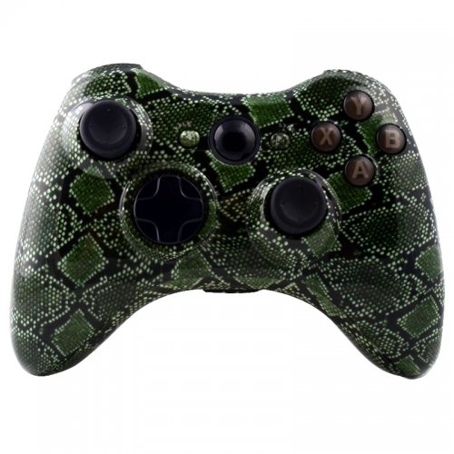 Amazon.com: Wireless Controller Shell for Xbox 360 - Green Snake ...