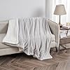 Amazon.com: Great Bay Home Ribbed Texture Reversible Light Grey Throw ...