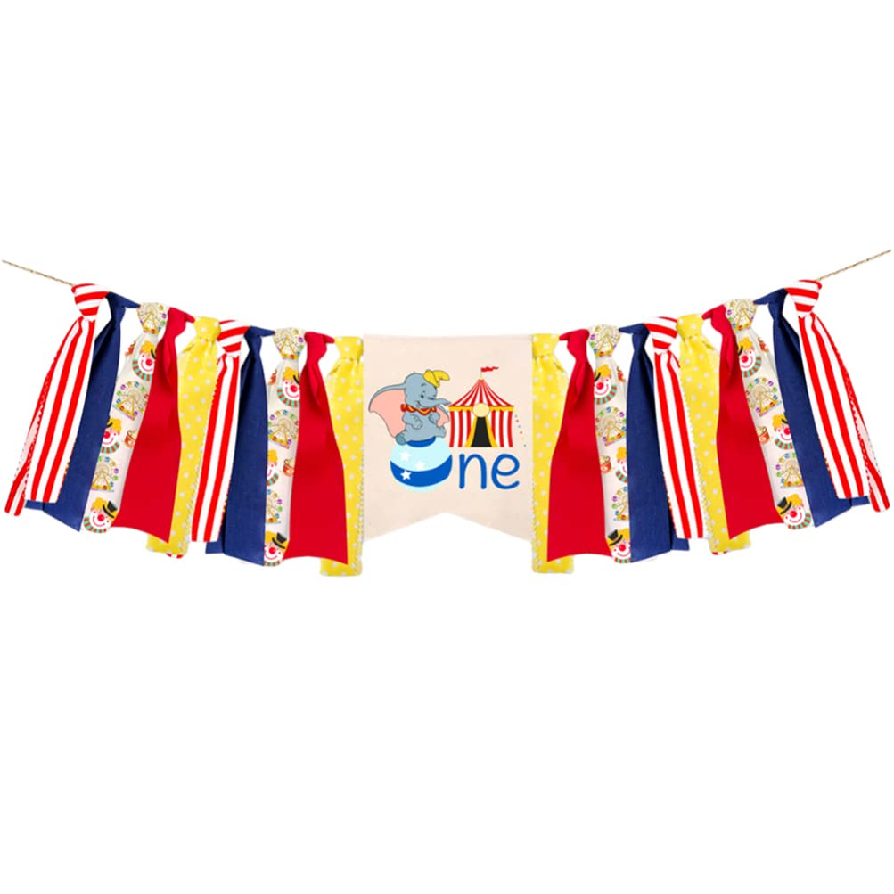 Circus Carnival Theme Baby First Birthday Party Highchair Banner ...
