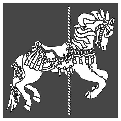 Carousel Horse Head Stencil