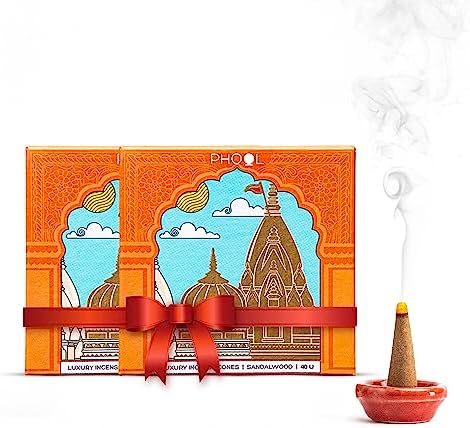 PHOOL LUXURY INCENSE Mosquito Repellent|Pack Of 2(80 Organic Dhoop ...