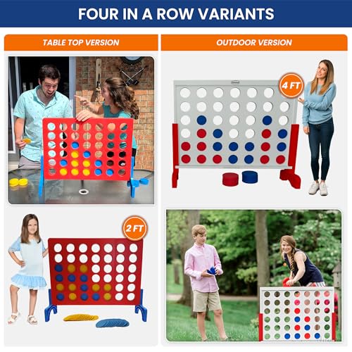 Snapklik.com : 4 In A Row Game, Outdoor Board Game, Wooden 4 In A Row ...