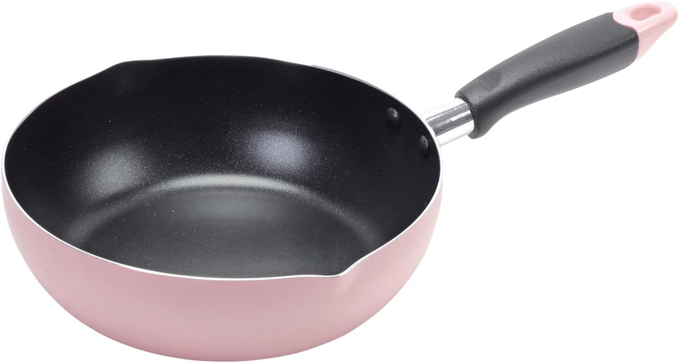 Amazon｜ベストコ フライパン 26cm ピンク 軽わざパン ふっ素樹脂加工 IH ガス火 オール熱源対応 両口 NQ-0093 カリーノ ...