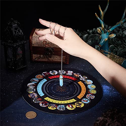 CRASPIRE Pendulum Board Dowsing Divination with Opalite Pendulum, Altar ...