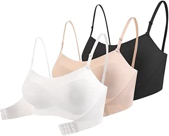 3 Pieces Women's Strapless Bra with Straps and Removable Pads Smooth ...