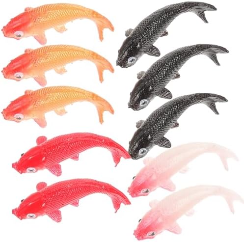 Amazon.com: X Hot Popcorn 40Pcs Mini Koi Fish Mini Goldfish Figurines ...