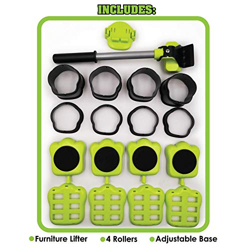 Heavy Duty Furniture Lifter with 4 Sliders for Easy and Safe - Want It All