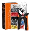 HASTHIP® Ferrule Crimping Tool Kit, Self-Adjusting Square Wire Crimper ...