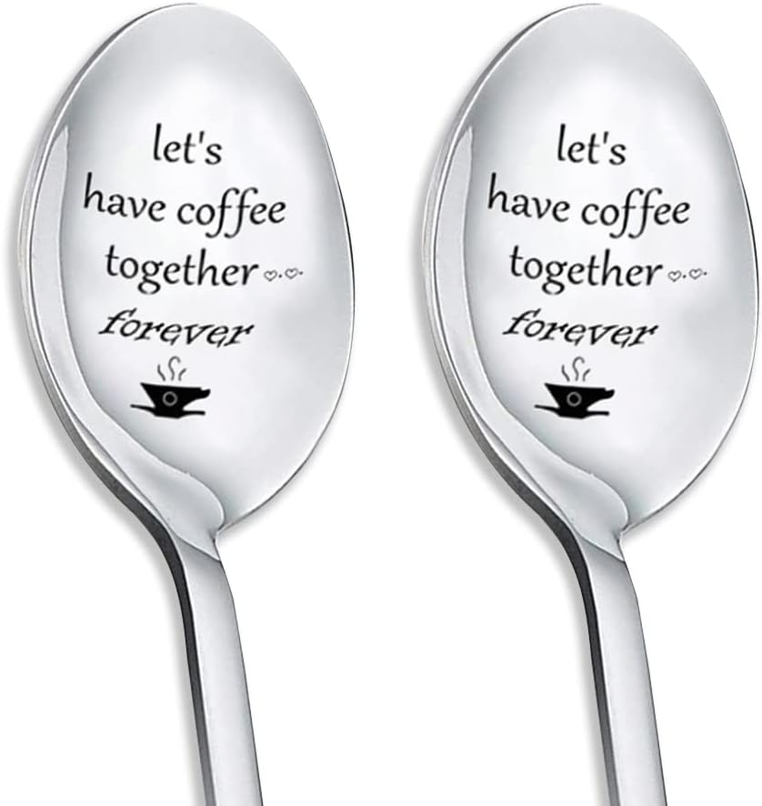 Amazon.com: Couples Gifts Coffee Spoons Set Coffee Lovers Gifts for ...