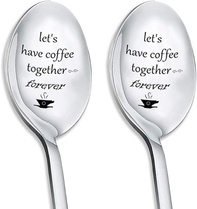 Amazon.com: Couples Gifts Coffee Spoons Set Coffee Lovers Gifts for ...