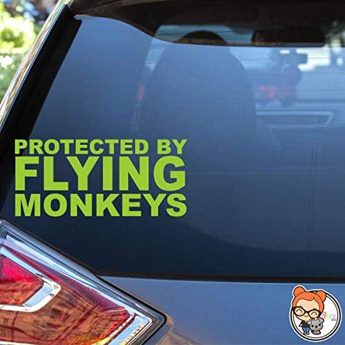 Amazon.com: Protected By Flying Monkeys Vinyl Die Cut Decal Sticker for ...
