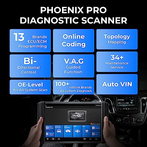 TOPDON Phoenix Pro ECU/ECM Programming Scan Tool, Bi-Directional ...