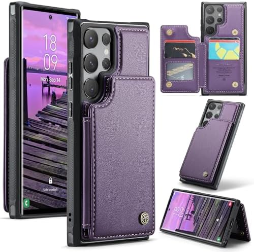 Amazon.com: Newhalper for Samsung Galaxy S24 Ultra Case Wallet Leather [Card Holder][RFID ...