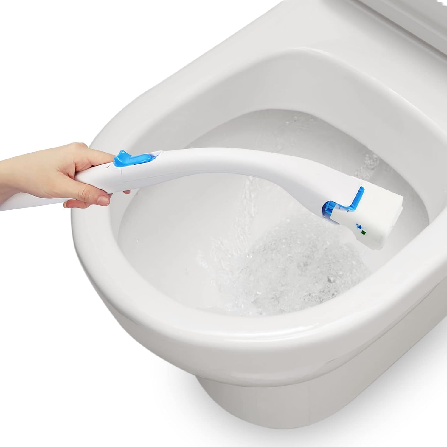 Disposable Toilet Brush with Holder, Toilet Cleaner Brush with ...