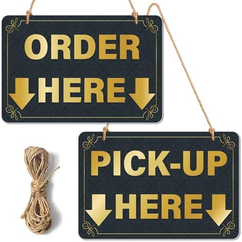 Amazon.com: Please Pay HERE Sign Restaurant Sign Cashier Store Boutique ...