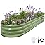 Permade Galvanized Raised Garden Bed - 4x2x1.4FT Metal Planter Boxes ...