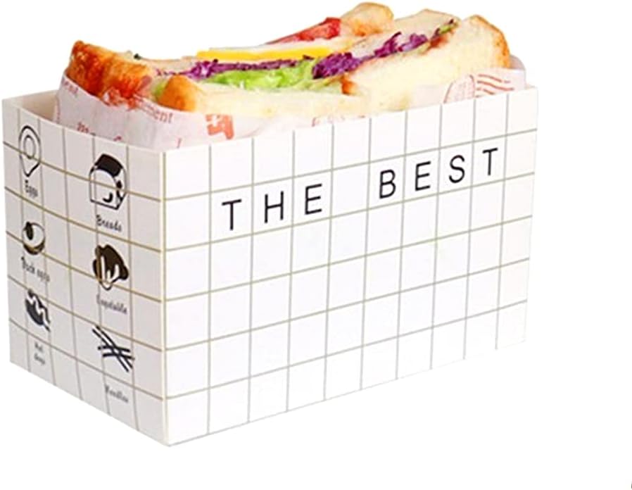 50PackTake Out Food Containers,Mini Burger Boxes,Sandwich Take Out ...