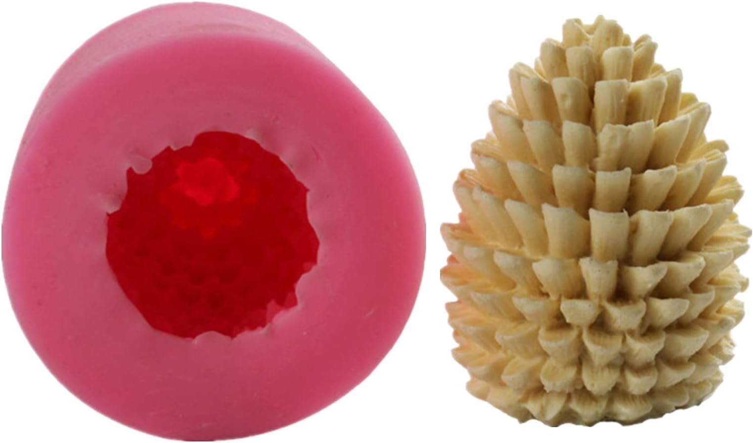 Amazon.com: 3D Pine Cone Candle Mold - MoldFun Christmas Pinecone Mold ...