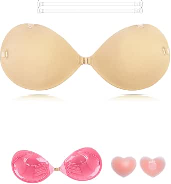 Kelivy Sticky Bra Push up, Small Breast Self Adhesive Strapless Bras ...