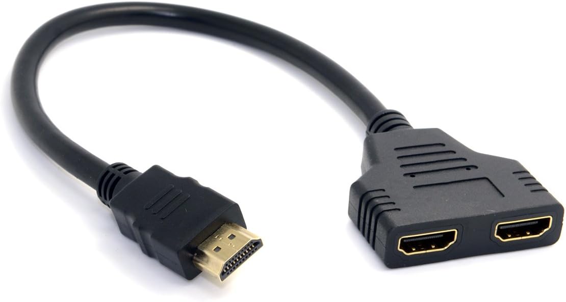 HDMI Cable 1080P Male to Dual HDMI Female, HDMI Splitter for Dual ...