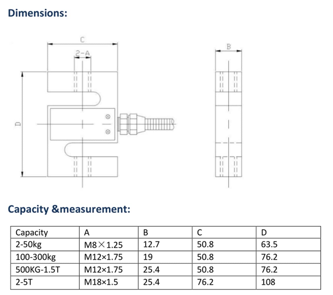 Snapklik.com : CALT DYLY-103 Compression And Tension Sensor S Beam ...