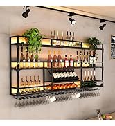 Amazon.com: PIKYsailed 39 Inch Metal Wine Rack Wall Mounted, Bar ...