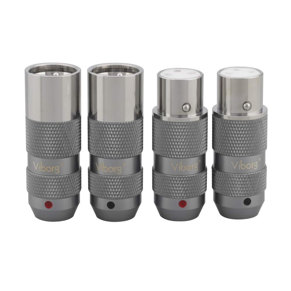 Buy Viborg XM202R+XF202R Hi-End XLR Connectors, 3Pins Solder Type ...