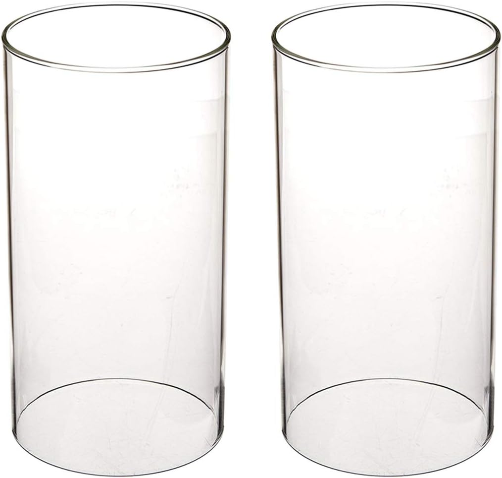 Amazon.com: Clear Candle Holder Glass Chimney for Candle Glass Cylinder ...