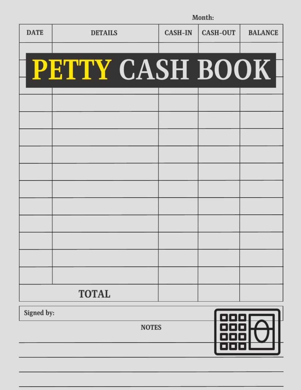 Amazon.com: Petty Cash Book: Cute Column Payment Tracking Receipt Log ...