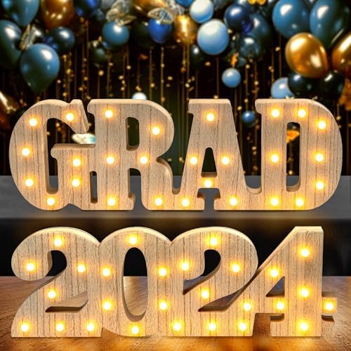 Amazon.com: 2024 Graduation Party Decorations - 2 LED Long Marquee ...