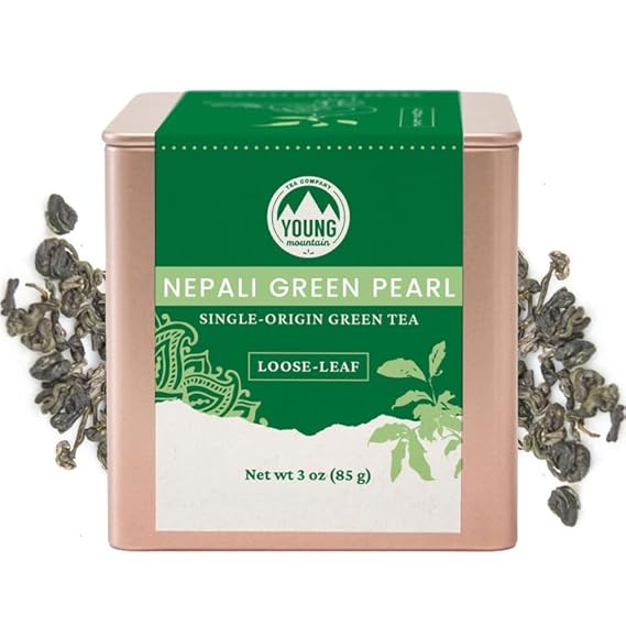 Amazon.com: Young Mountain Tea Organic Nepali Green Pearl Loose-Leaf ...