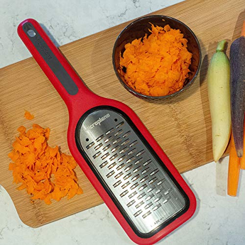 Microplane Select Series Bi-Directional Ribbon Blade Cheese Grater (Red ...