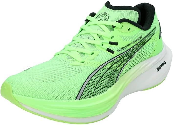 Puma Deviate Nitro 3 Hyrox Mens Road Running Shoes Green Glare 7 ...