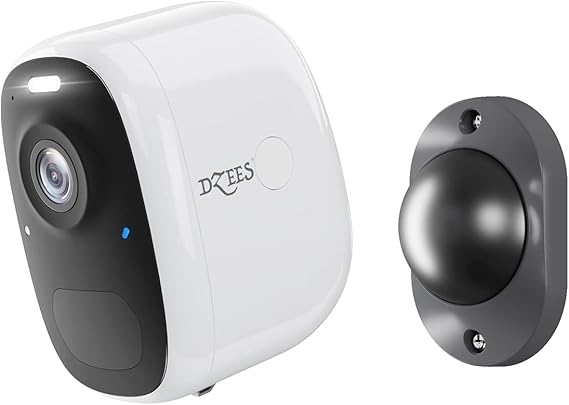 Dzees Security Camera Outdoor Wireless WiFi, 4MP Rechargeable Battery ...