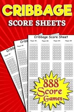 Cribbage Score Sheets: 888 Large Score Pads for Scorekeeping – Cribbage ...