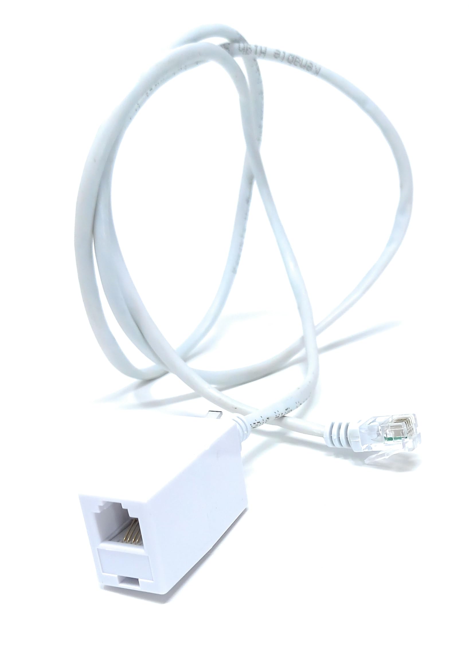 DRUT 1.5m RJ11 to RJ11 ADSL 2+ Male to Male Cable with Female Coupler ...