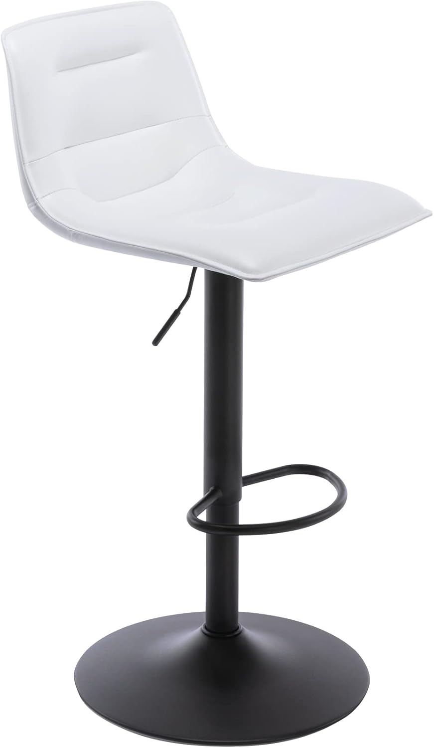 Amazon.com: Brage Living Adjustable Bar Stool, Modern PU Leather Swivel ...