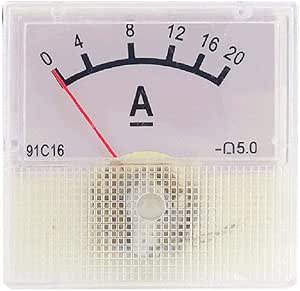 Amazon.co.jp: DC 0-20A Analog Current Panel Meter for Ammeter ...