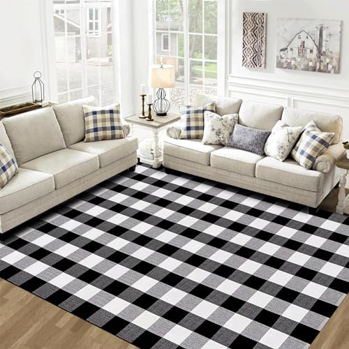 37 Ways to Make a Statement with a Black and White Rug
