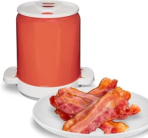 Amazon.com: TECHMARKET Microwave Bacon Cooker, Red, Plastic, Round ...