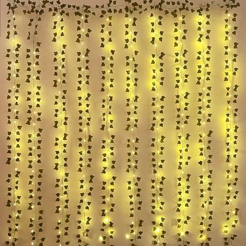 12 Packs Artificial Ivy, 84FT Garland Hanging Plants Fake Vines with ...