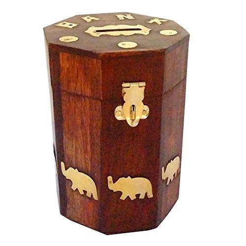 Buy Craft SHOPPEE Wooden Piggy Bank - Money Bank - Coin Box - Money Box ...