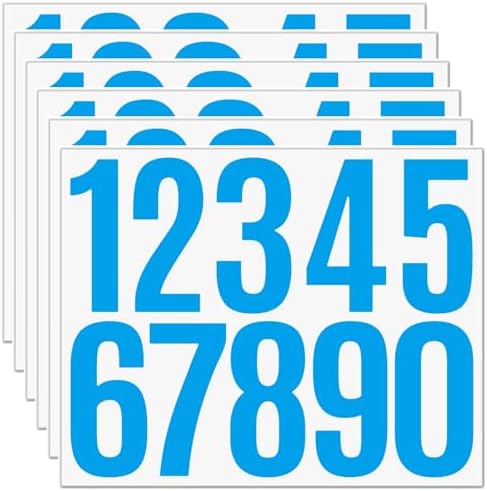 Amazon.com: Blue Mailbox Numbers Stickers,60 PCS Self Adhesive Vinyl ...
