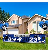 Amazon.com: Graduation Party Decorations 2023 Blue and White Congrats ...