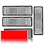 AGRISHOP 4x Red Trailer Rectangular Reflectors,97.7x32x9mm,Reflective ...