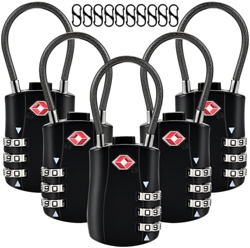 Amazon.com | Locilot 5pcs TSA Approved Luggage Locks with 10pcs Zipper ...