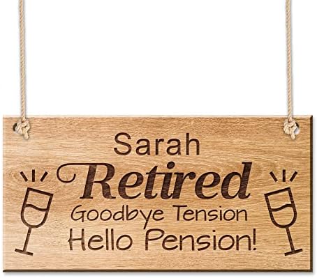 Personalised Funny Retirement Gifts for Women Men Engraved Custom ...