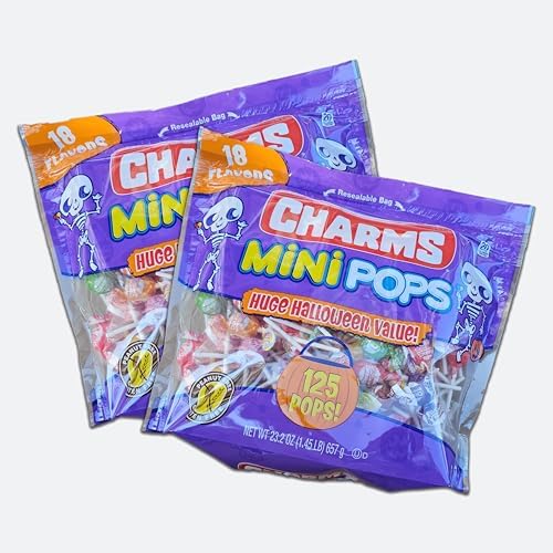 Amazon.com: Charms Mini Pops 125ct Fall Time Suckers, Candy, Party ...
